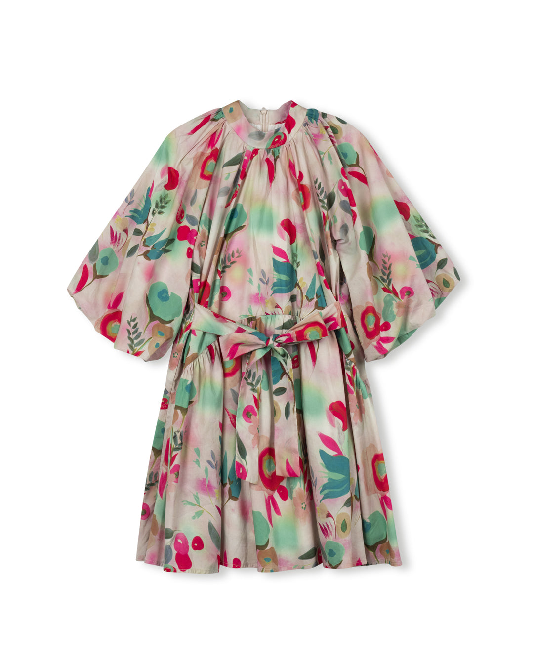 CURVED BOTTOM TIERED DRESS FLPRAL – Fallon's