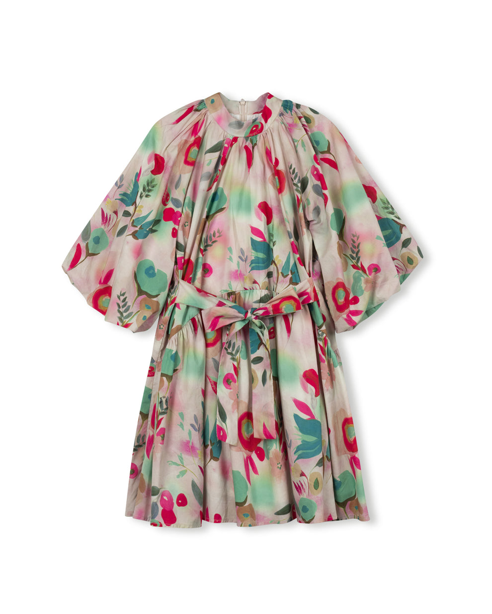 CURVED BOTTOM TIERED DRESS FLPRAL – Fallon's